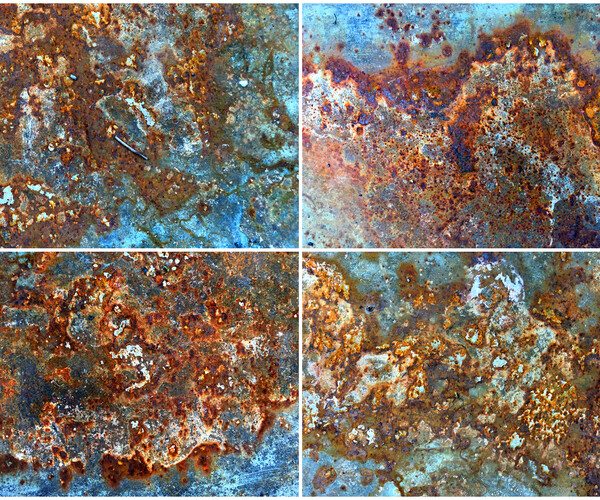 ArtStation - 12 Blue-Green Rust Textures | Resources