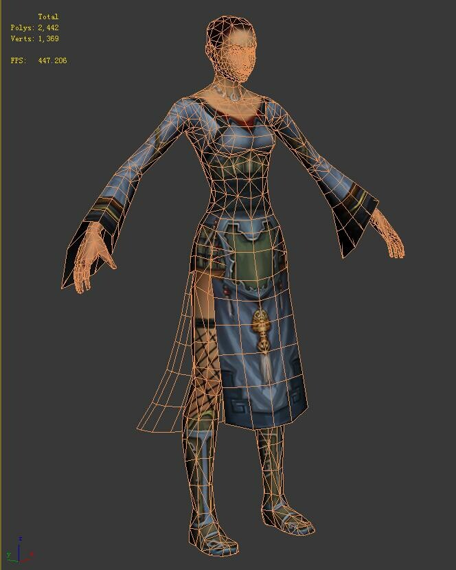 ArtStation - Game 3D Character - Female Mage 01 | Game Assets
