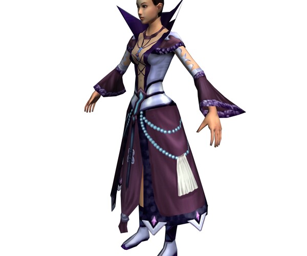 ArtStation - Game 3D Character - Female Mage 04 | Game Assets