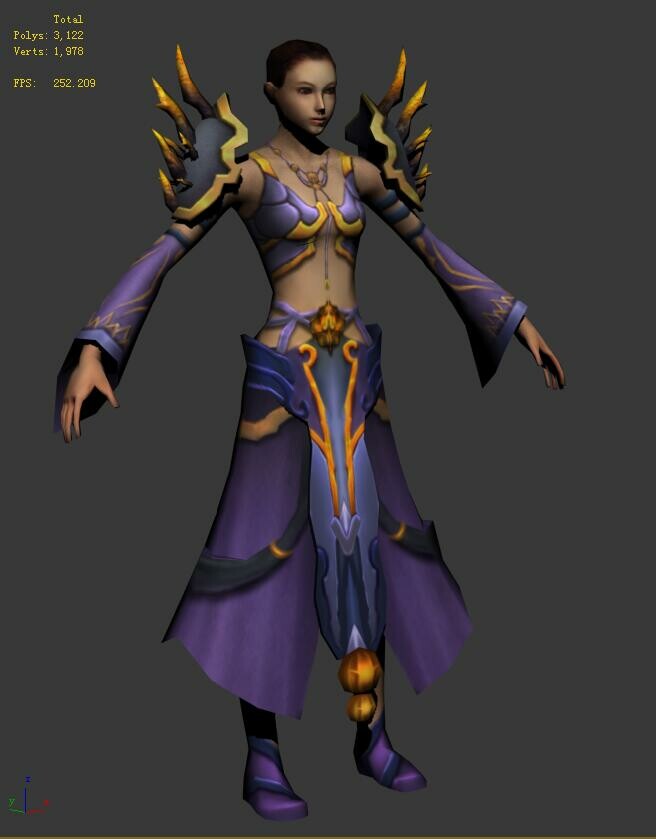 ArtStation - Game 3D Character - Female Mage 05 | Game Assets