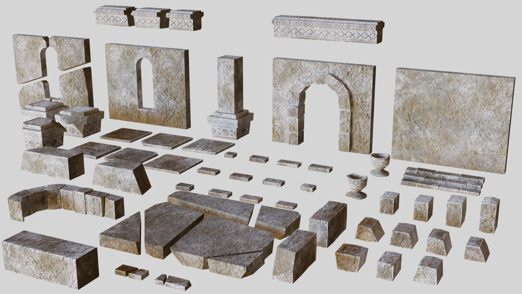 ArtStation - Modular Ancient Ruins | Game Assets