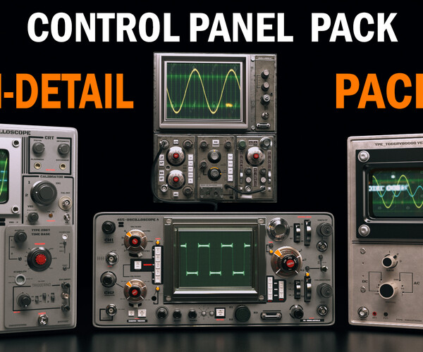 ArtStation - Control panel pack 2 - control panel 3D MODEL | Resources