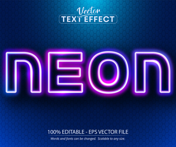 ArtStation - Neon text, neon style editable text effect | Artworks