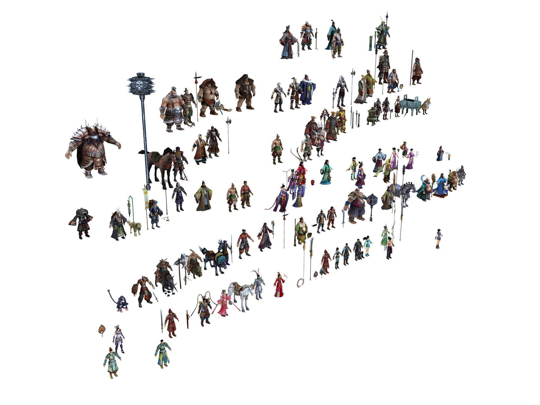 ArtStation - Game Character - 80+ Chinese Ancient Character Model ...