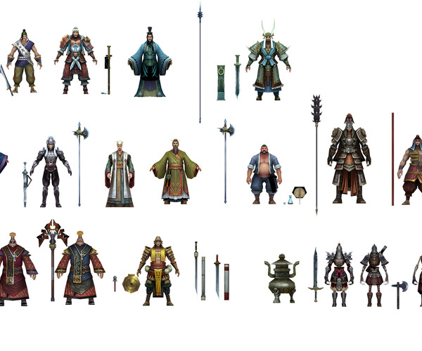 ArtStation - Game Character - 80+ Chinese Ancient Character Model ...