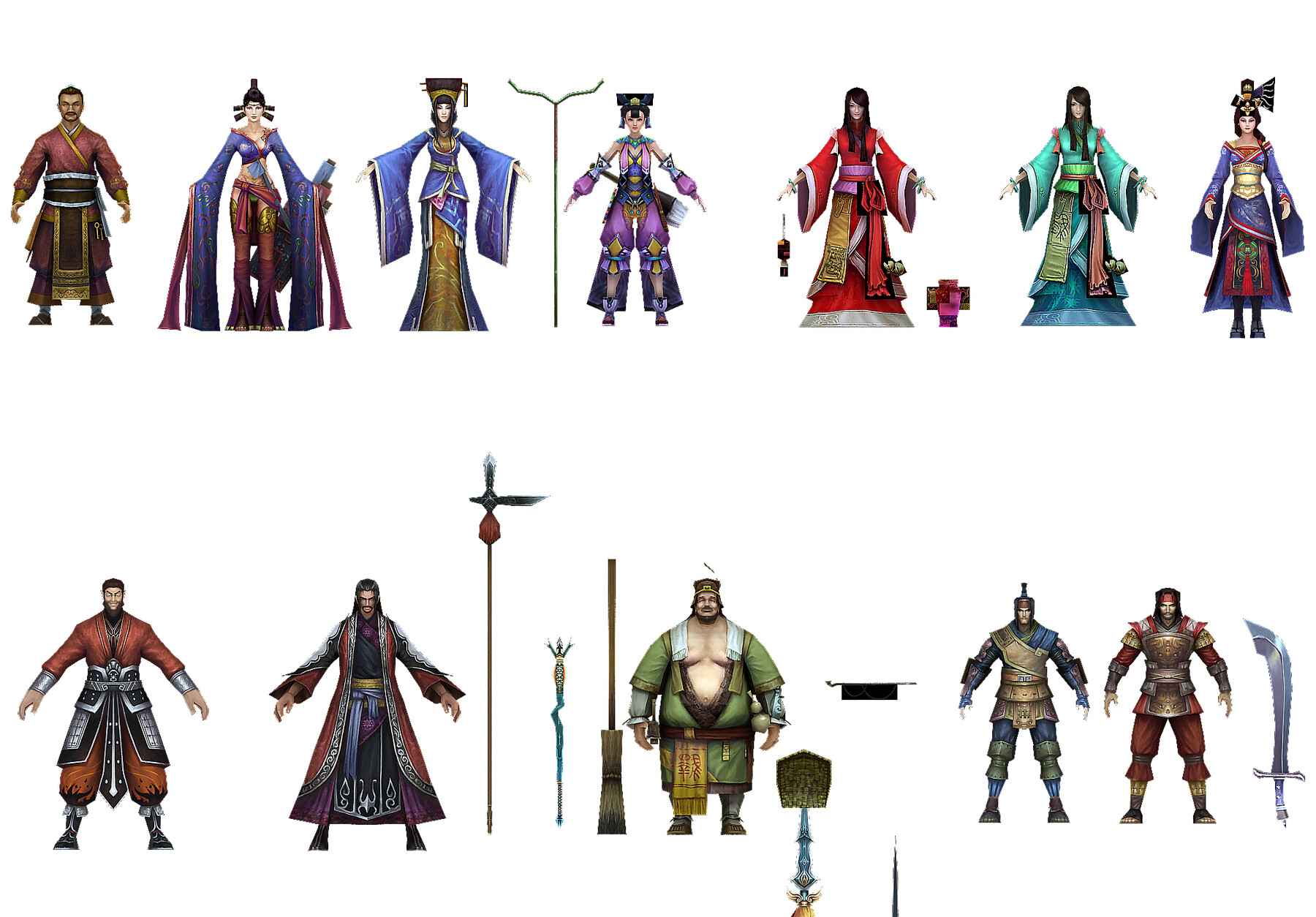 ArtStation - Game Character - 80+ Chinese Ancient Character Model ...