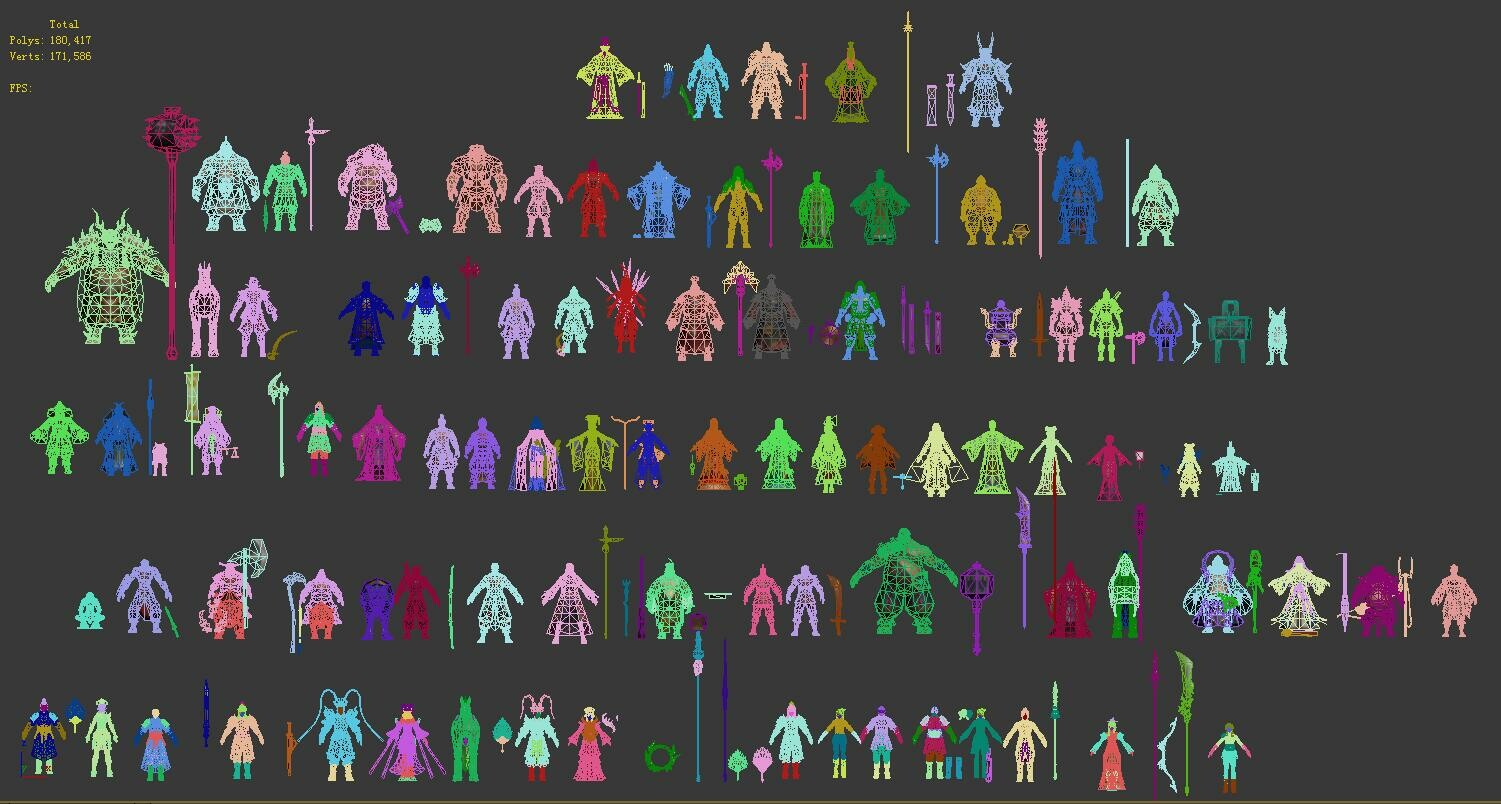 ArtStation - Game Character - 80+ Chinese Ancient Character Model ...