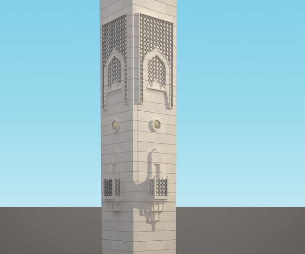 ArtStation - Islamic Minaret 01 3D Model | Resources