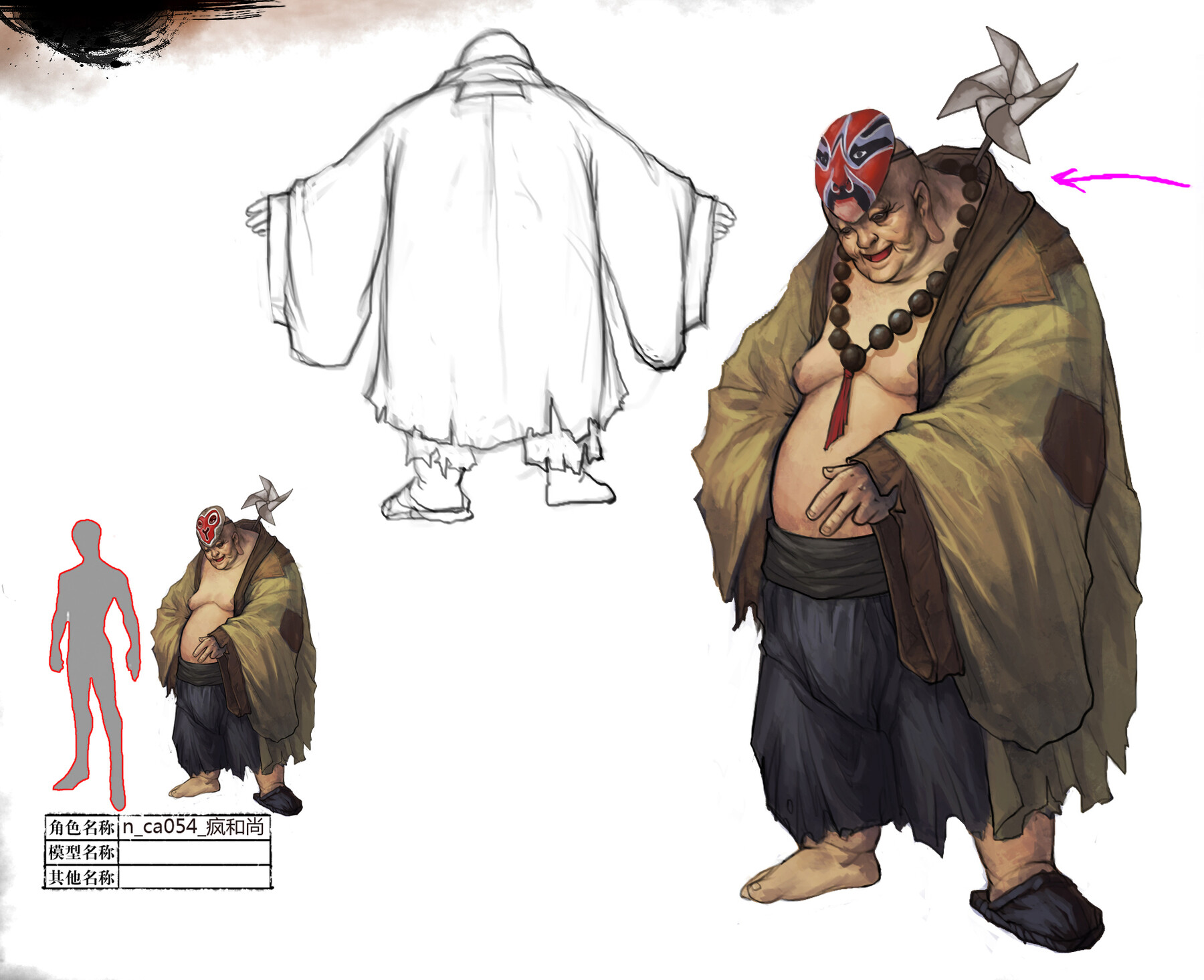 ArtStation - Low poly 3D characters - crazy monk | Game Assets