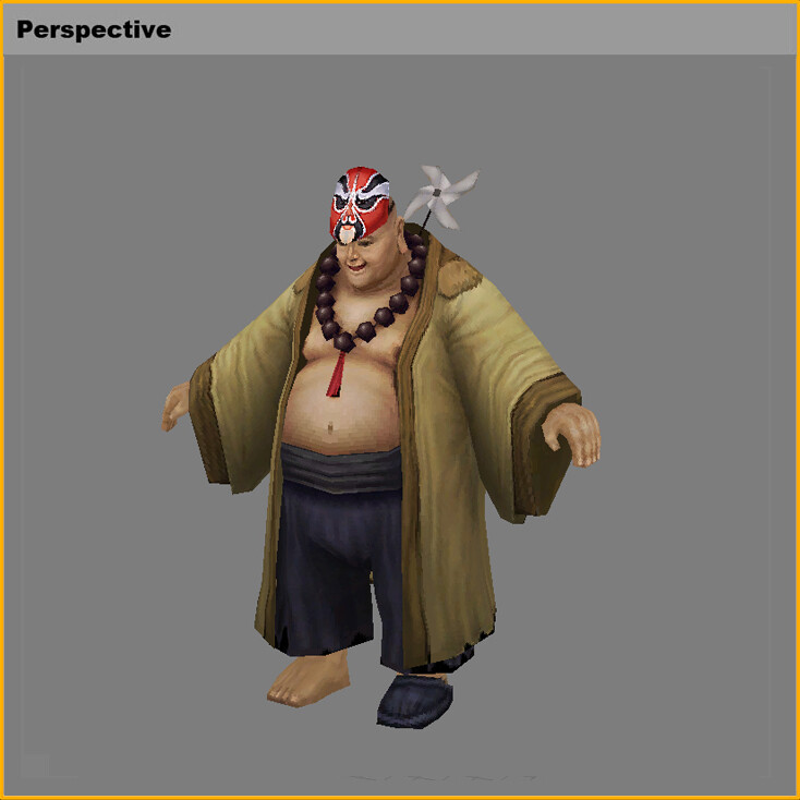 ArtStation - Low poly 3D characters - crazy monk | Game Assets