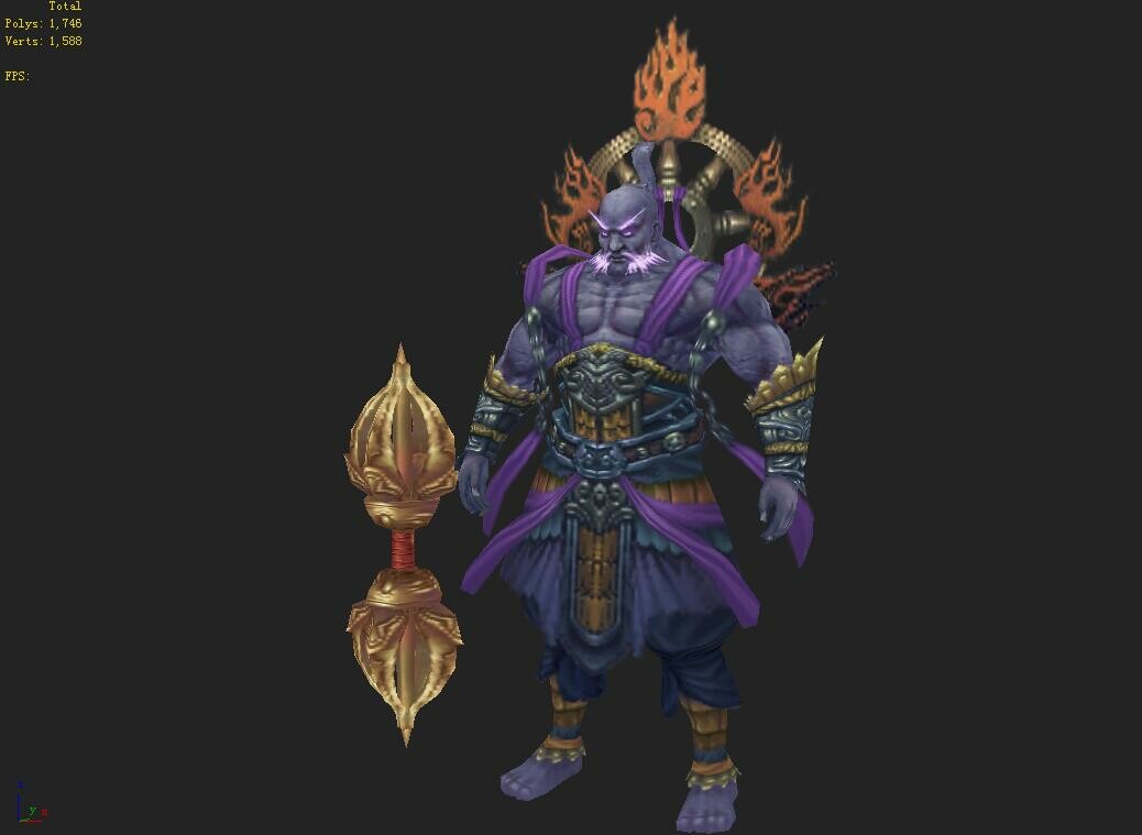 ArtStation - Low poly 3D characters-Indigo God | Game Assets