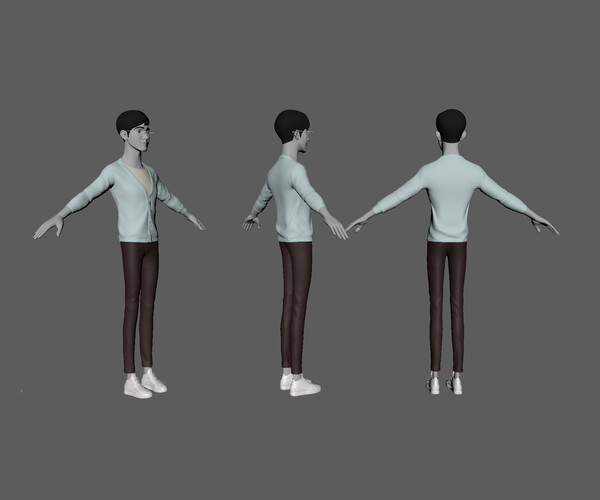 ArtStation - cartoon male modeling | Resources