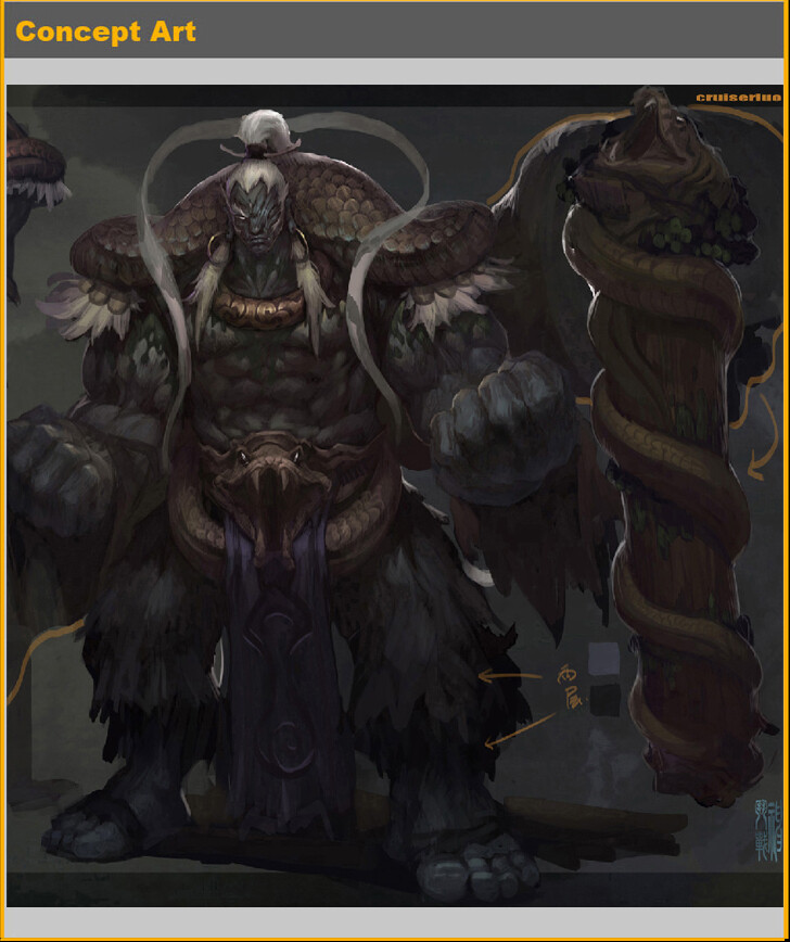 ArtStation - Low poly 3D characters - Mountain God | Game Assets