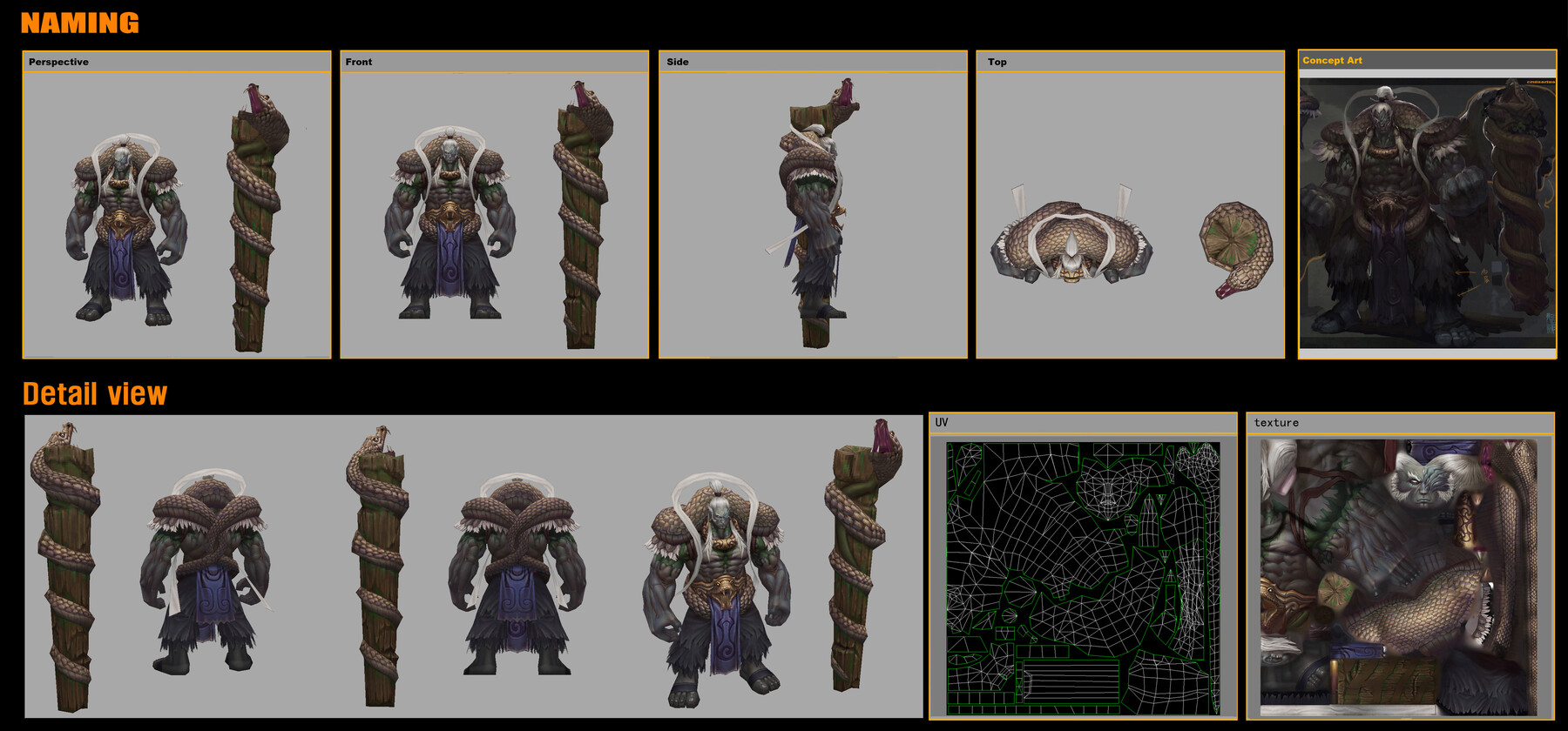 ArtStation - Low poly 3D characters - Mountain God | Game Assets