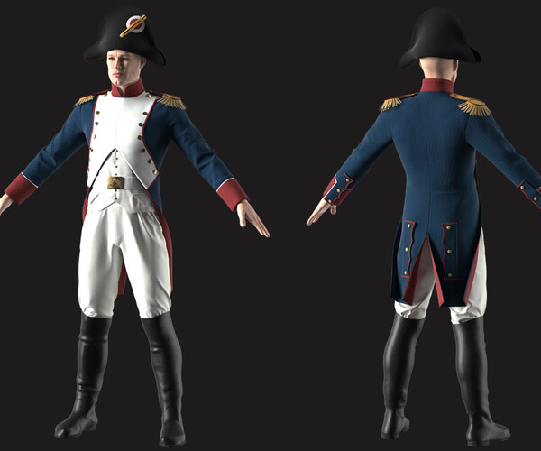 ArtStation - French Army officer / Marvelous Designer / Clo 3D project ...