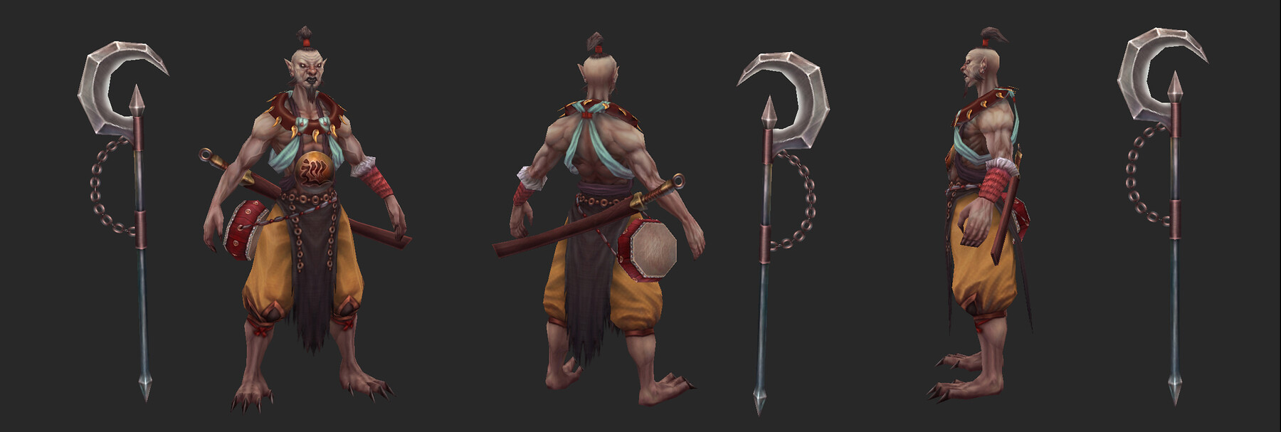 ArtStation - Low poly 3D characters - Patrol Demon | Game Assets