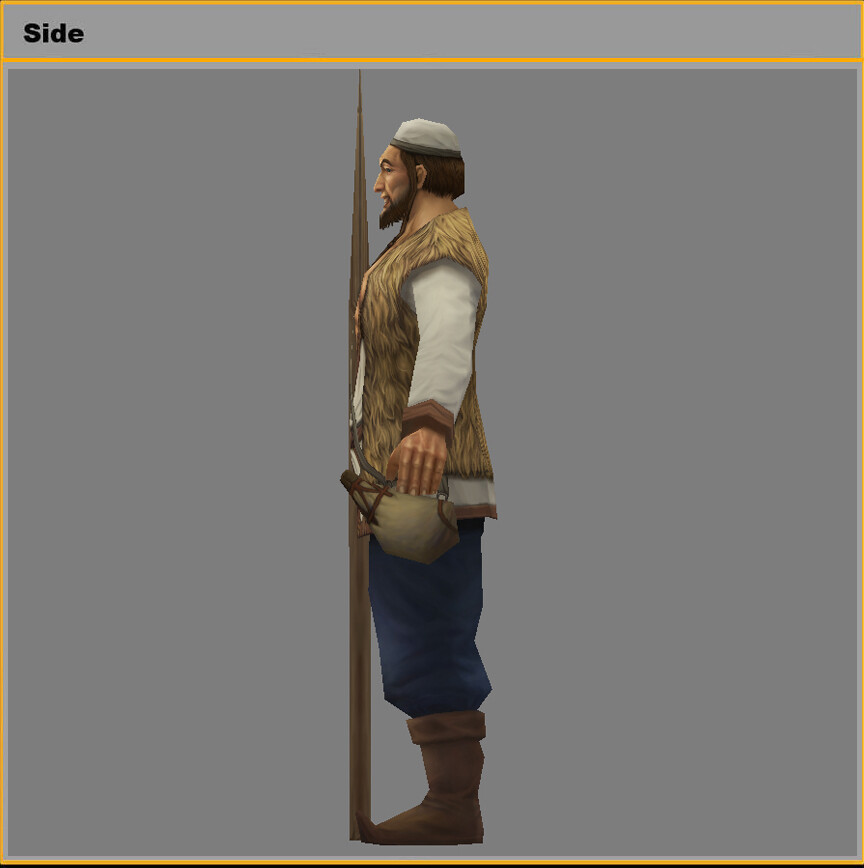 ArtStation - Low poly 3D characters-Yangjiakou Boatman | Game Assets