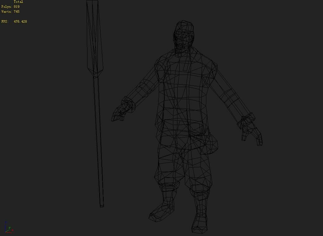 ArtStation - Low poly 3D characters-Yangjiakou Boatman | Game Assets