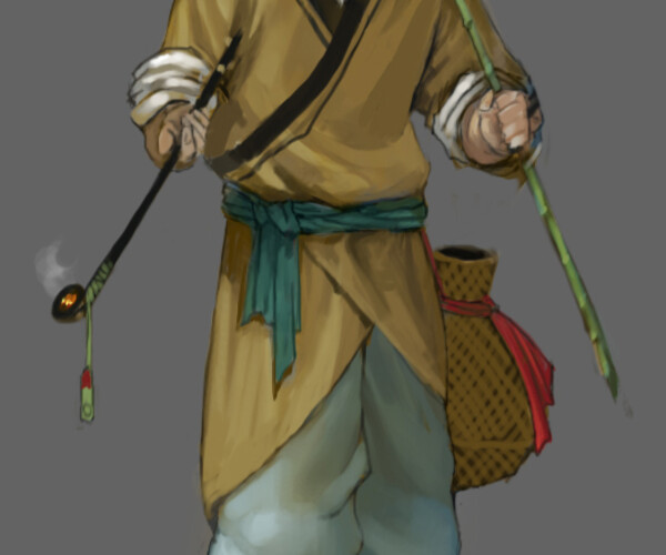 ArtStation - Low poly 3D characters-fishmonger | Game Assets