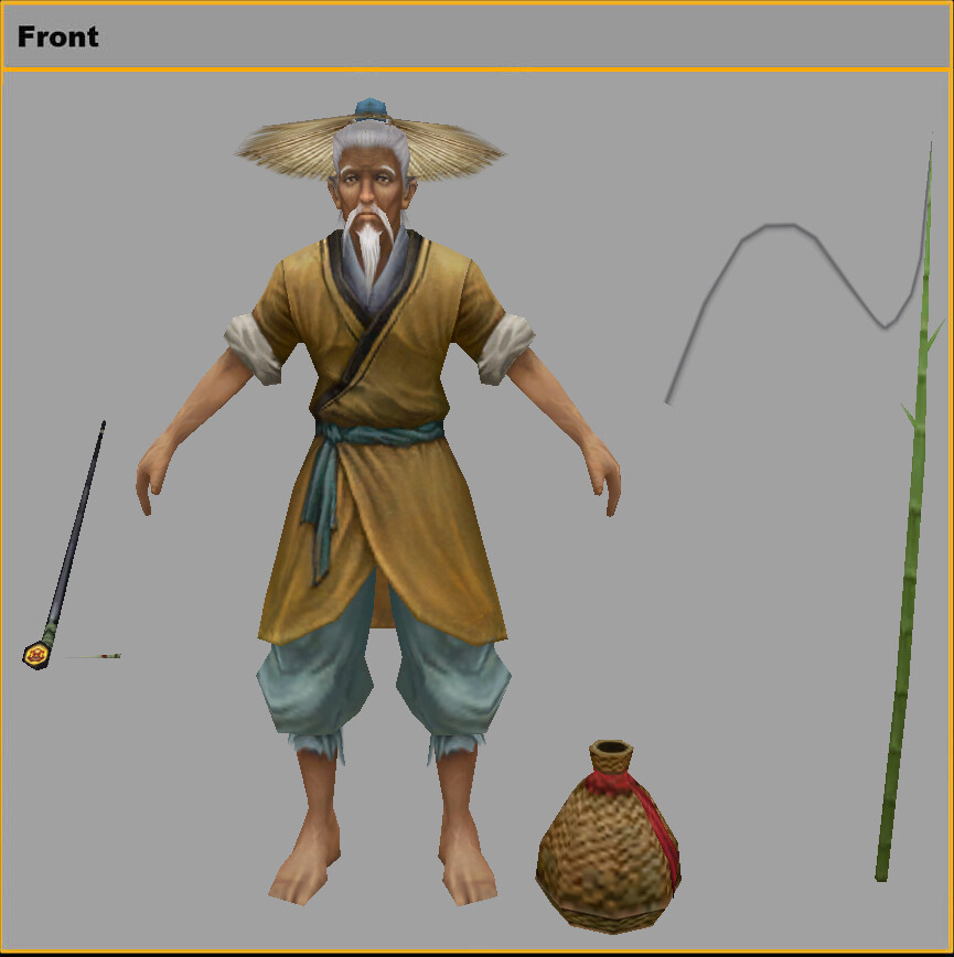 ArtStation - Low poly 3D characters-fishmonger | Game Assets