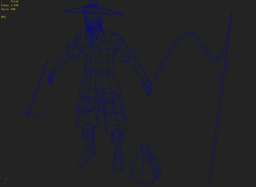 ArtStation - Low poly 3D characters-fishmonger | Game Assets