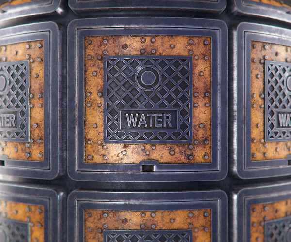 ArtStation - PBR - WATER METER CAP, DRAIN, COVER, GRATE - 4K MATERIAL ...