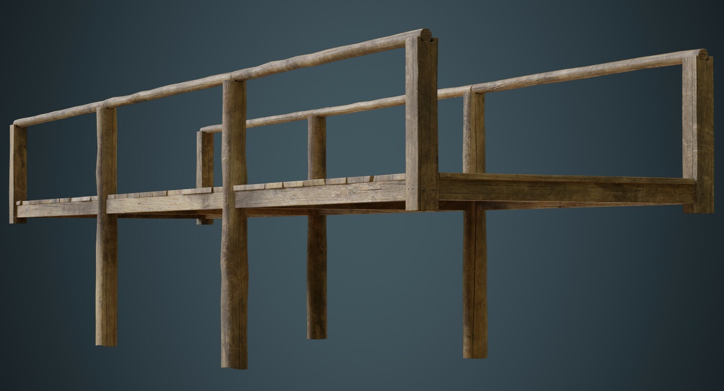 ArtStation - Plank Bridge 2A | Game Assets