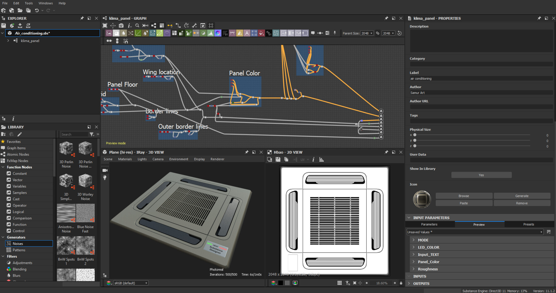 ArtStation - Substance Designer Tutorial Video / Air Conditioner Panel ...