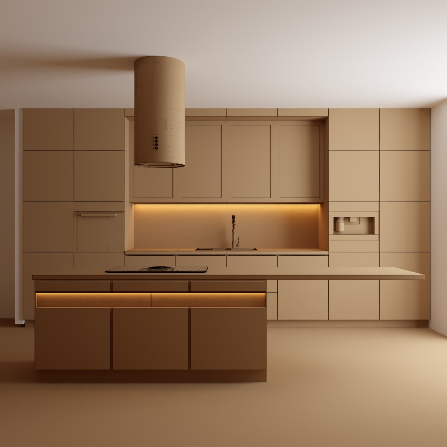 ArtStation - modern kitchen with island 004 | Resources