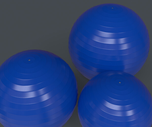 ArtStation - PBR Yoga Ball - Blue | Game Assets
