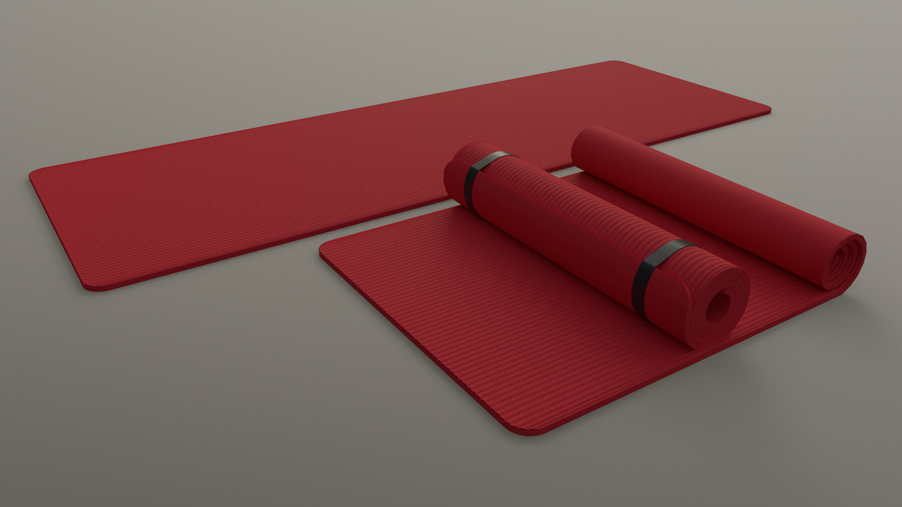 ArtStation - PBR Yoga Mat - Red | Game Assets