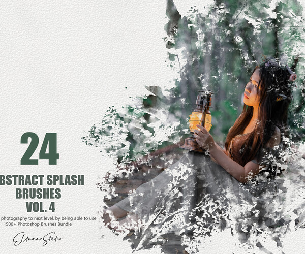 ArtStation - 24 Abstract Splash Brushes - Vol. 4 | Brushes