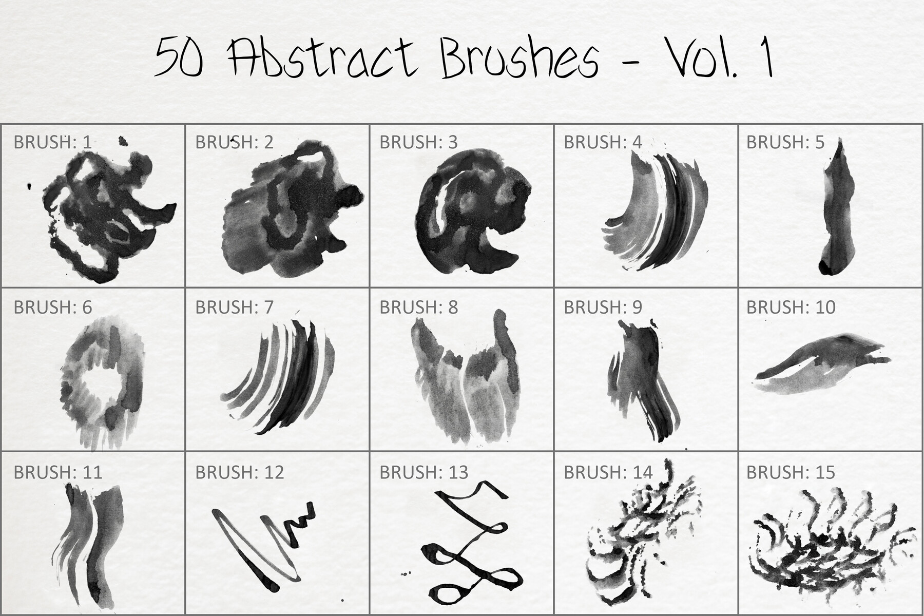 ArtStation - 50 Abstract Brushes - Vol. 1 | Brushes