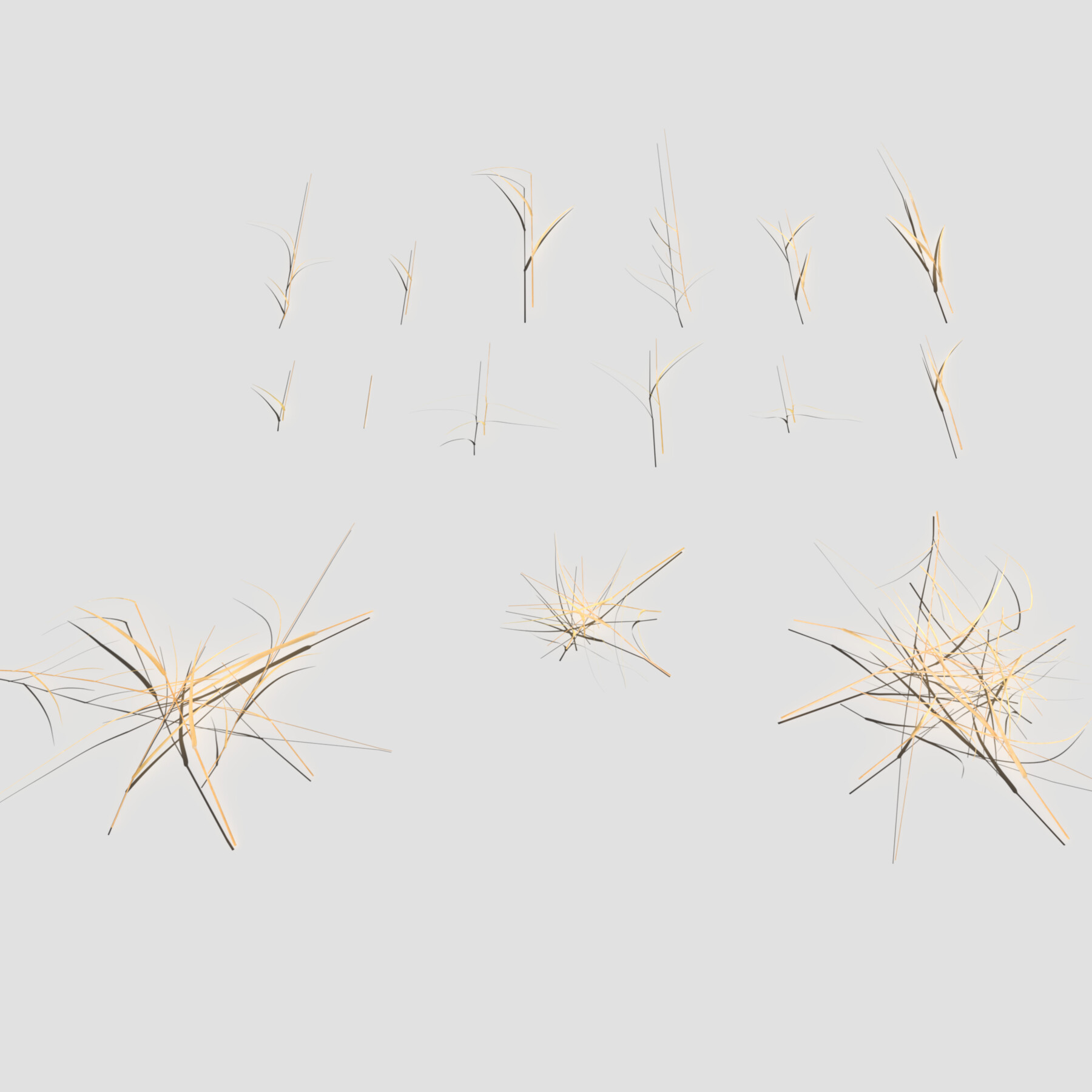 ArtStation - Low Poly Dead Grass Pack | Resources