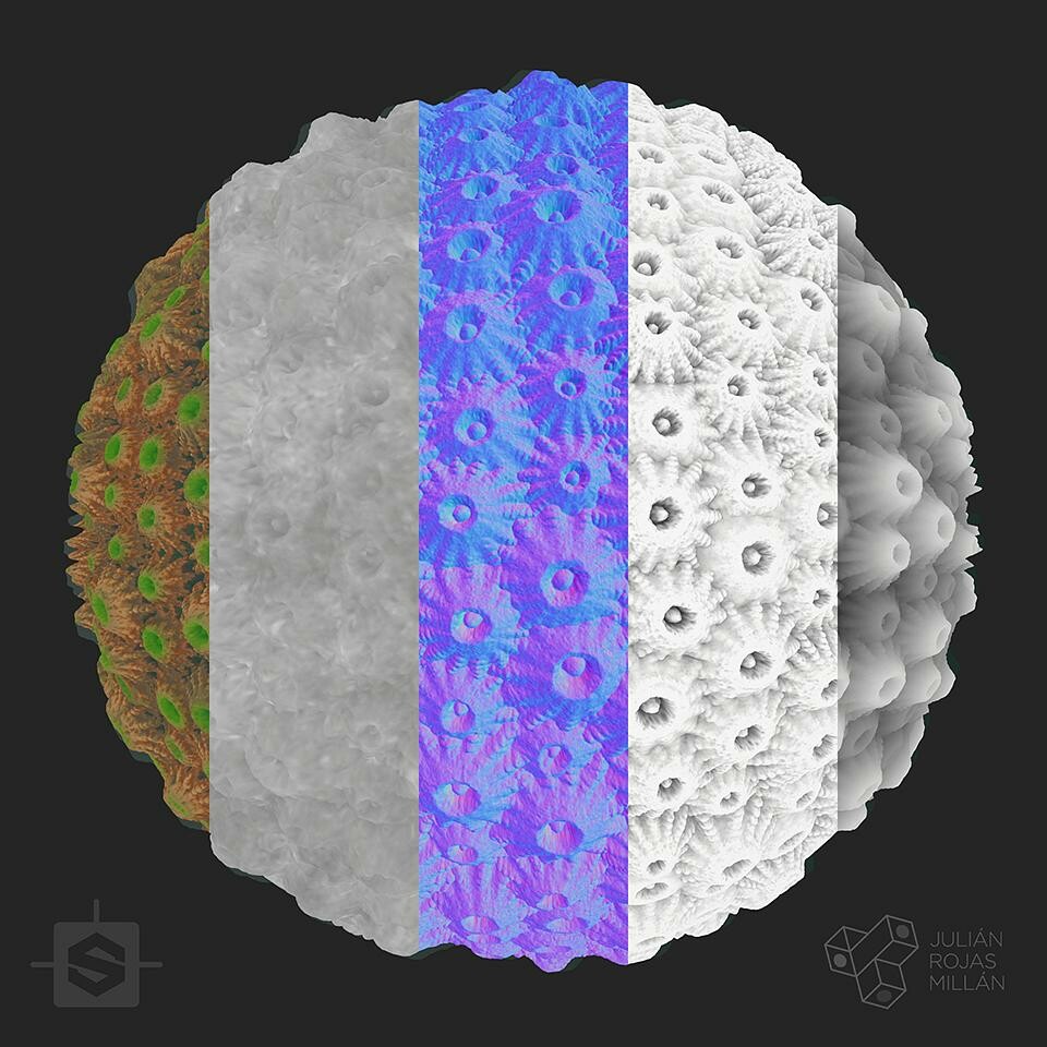 ArtStation - Substance Designer Coral A material .sbs file and Marmoset ...