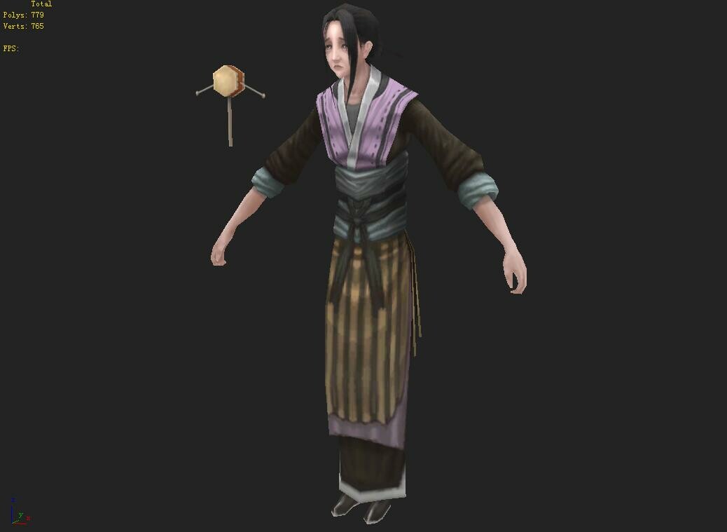 ArtStation - Low poly 3D Women - Du San Niang | Game Assets