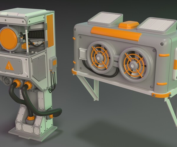 ArtStation - Wall Electric Props 1 - 20 pieces | Resources