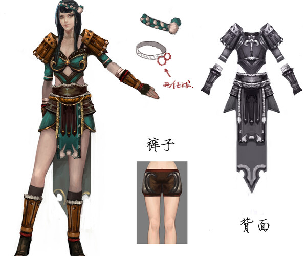ArtStation - Cloth Set - Female 03 | Game Assets