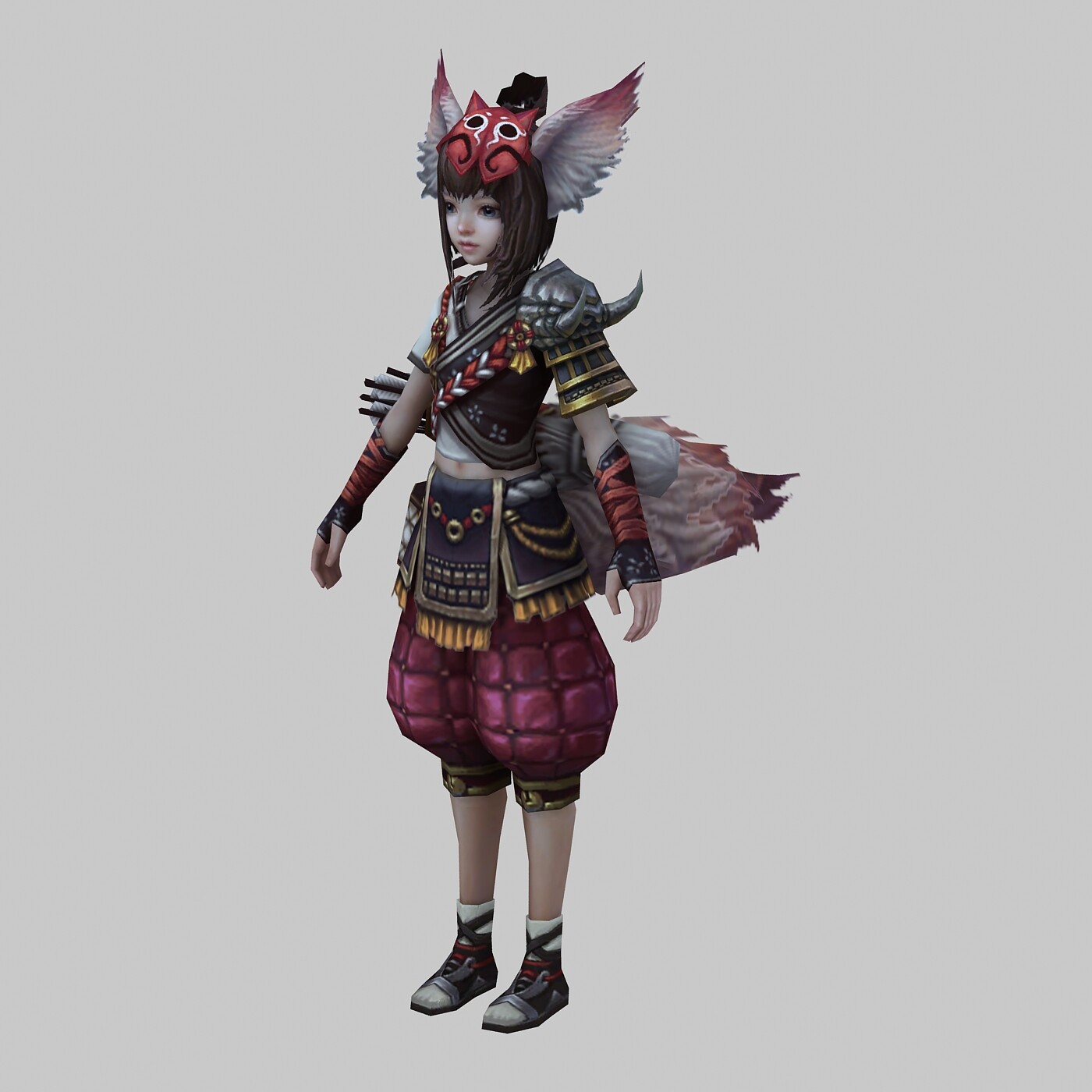 ArtStation - Little Fox Girl - Cloth Set 08 | Game Assets