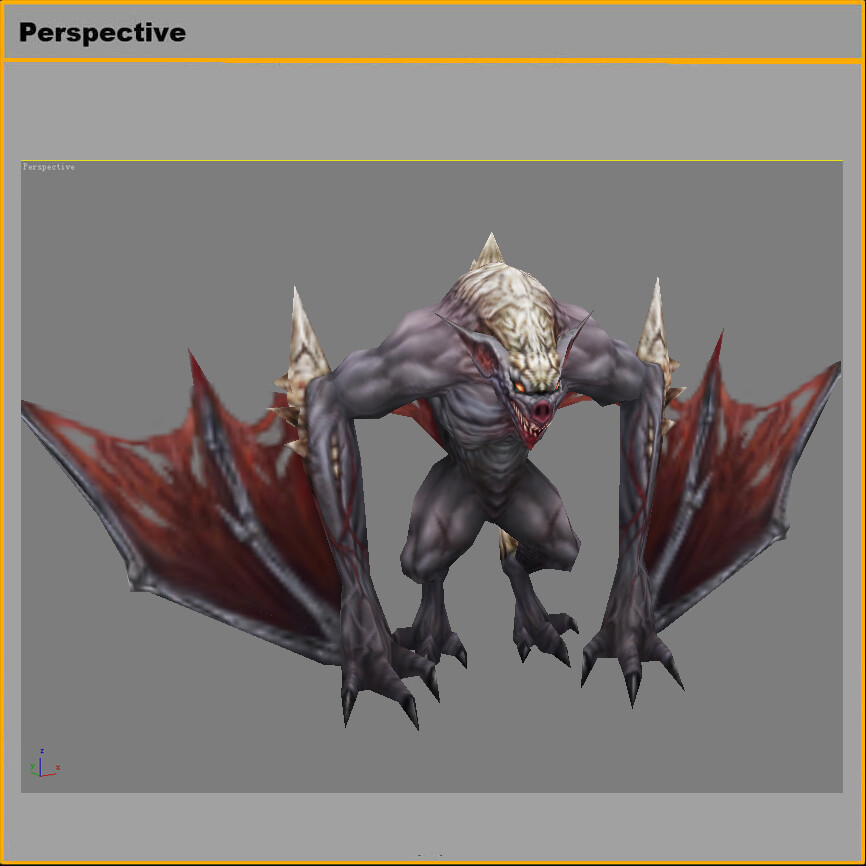 ArtStation - Low poly 3D Monster - Bone Bat 02 | Game Assets