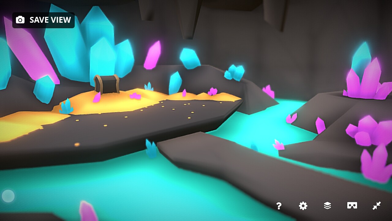 ArtStation - Treasure Cave - Low poly Game level | Game Assets