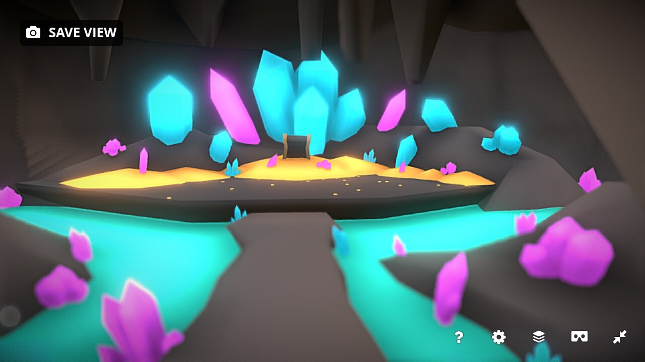 ArtStation - Treasure Cave - Low poly Game level | Game Assets