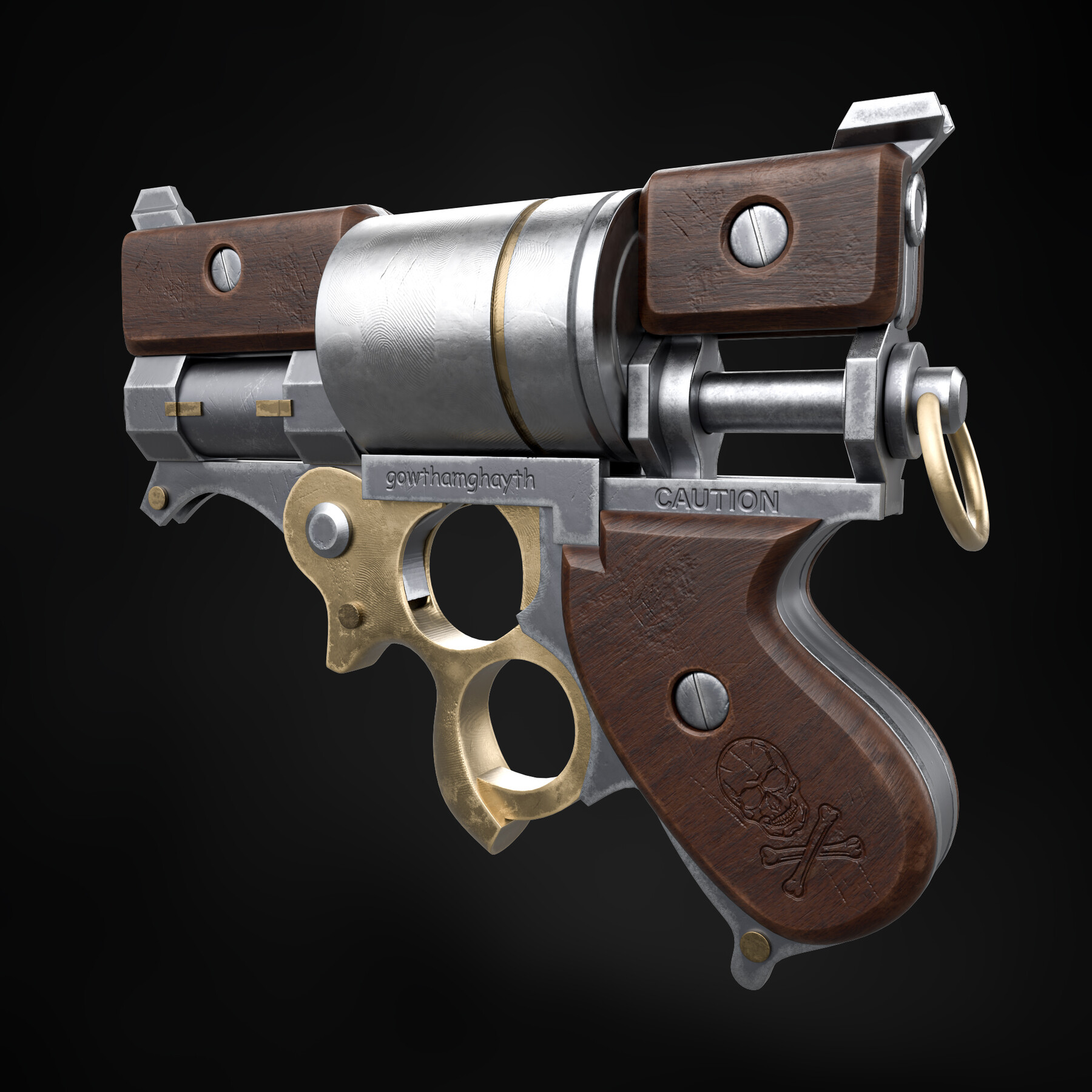 ArtStation - Steampunk Revolver | Game Assets