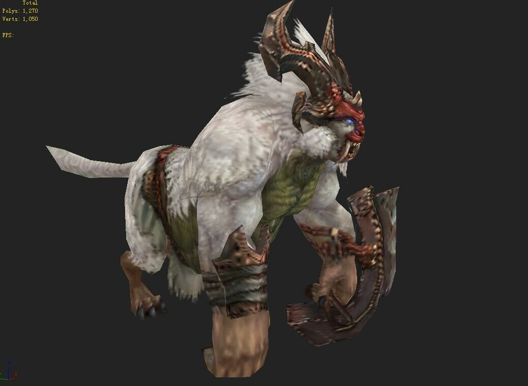 ArtStation - Low poly 3D Monster - White Stork | Game Assets