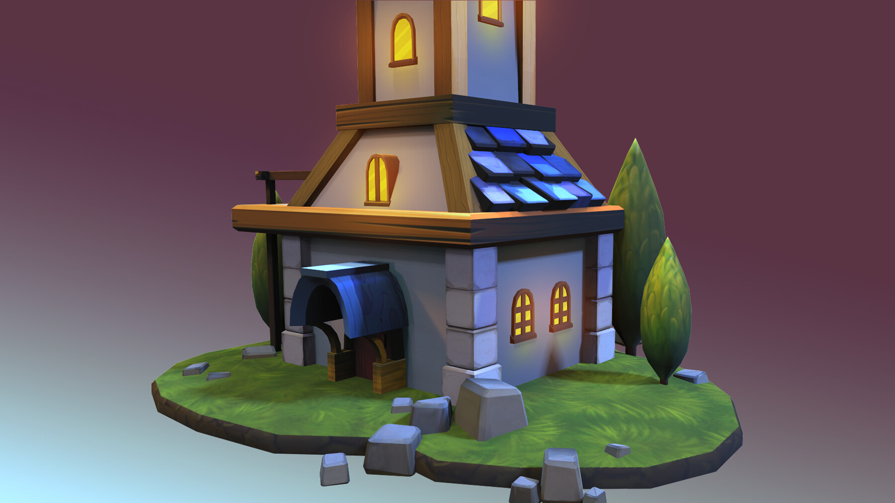 ArtStation - Town Hall | Game Assets