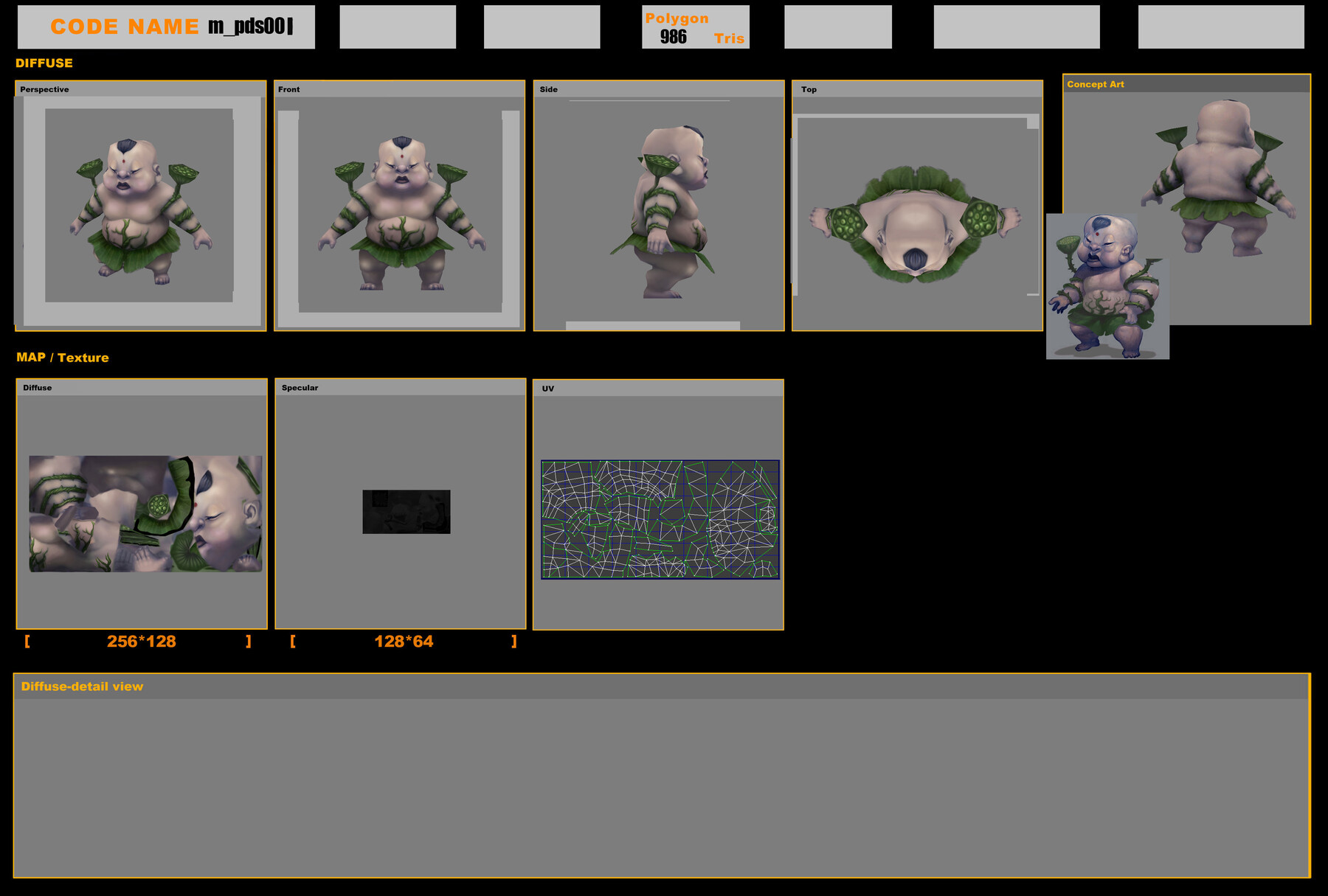 ArtStation - Low poly 3D Monster - Twin Lotus Monster | Game Assets