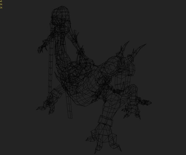 ArtStation - Low poly 3D Monster - Crazy | Game Assets