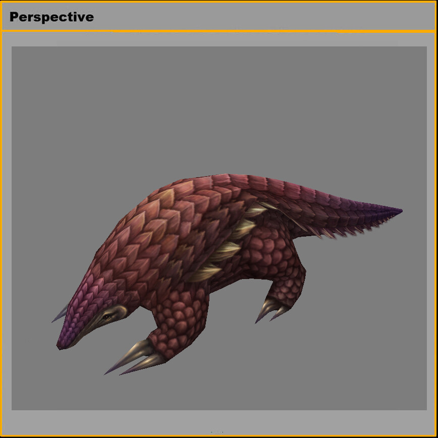 ArtStation - Low poly 3D Monster - Pangolin 03 | Game Assets