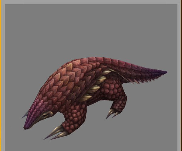 ArtStation - Low poly 3D Monster - Pangolin 03 | Game Assets