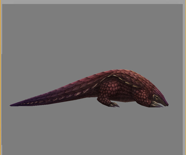 ArtStation - Low poly 3D Monster - Pangolin 03 | Game Assets